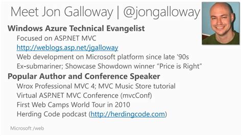 Ppt Scott Hanselman Jon Galloway Powerpoint Presentation Free