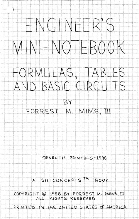 solution engineer s mini notebook formulas tables basic circuits
