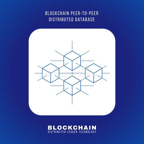 Blockchain Distributed Ledger Technology Illustration Stock Vector