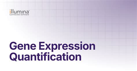 Gene Expression Quantification Illumina Connected Software