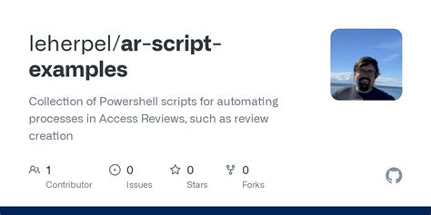GitHub Leherpel Ar Script Examples Collection Of Powershell Scripts