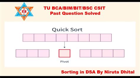 quick sorting in dsa very easy concept bca bim bit bsc csit