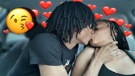 Randomly Kissing All Over My Girlfriend To See Her Reaction😗😍 Cute