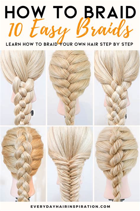 Hair For Beginners 10 Easy Braid Step By Step Everyday Hair