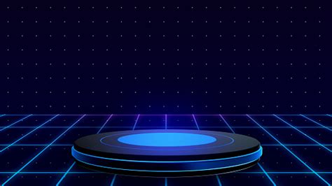 추상 복고풍 스타일 80년대 미래 그리드 풍경 기하학적 3d 연단 빈 쇼케이스 상점 디스플레이 빈 템플릿 디지털 사이버 표면 화장품 프리젠 테이션을 보여주는 스탠드에