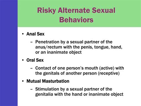 PPT Alternate Sexual Behaviors STI Risks PowerPoint Presentation Free Download ID