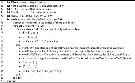 Table 1 From A Comment Driven Approach To Api Usage Patterns Discovery