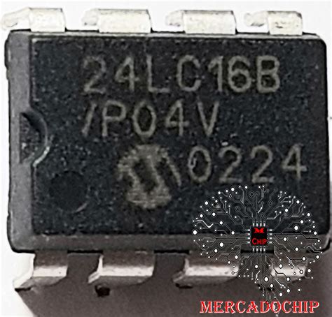 24lc16b C I Eeprom 16 Kbit Dip 8 Virgem Sem Gravação Mercadochip