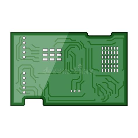 Microchip Microcontroller Cartoon Vector Illustration Stock Illustration Illustration Of Color