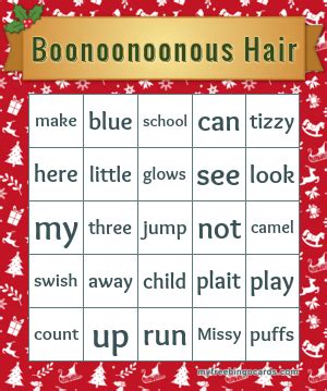 Boonoonoonous Hair Bingo