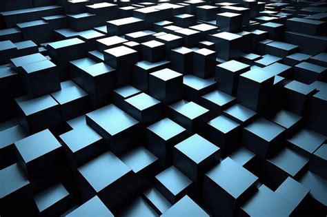 Premium Photo Abstract Geometric Dark 3d Background 3d Render Illustration