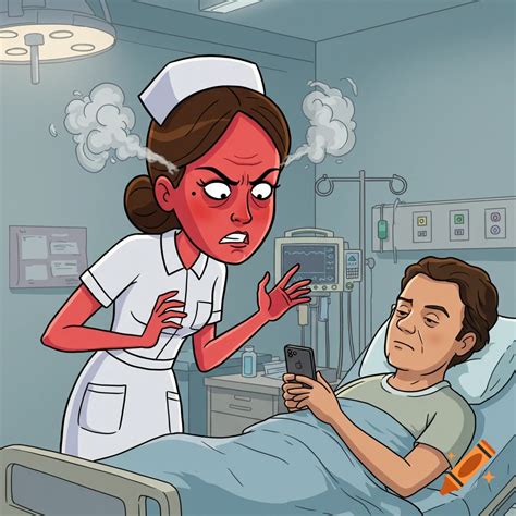 Cartoon Hospital Patient