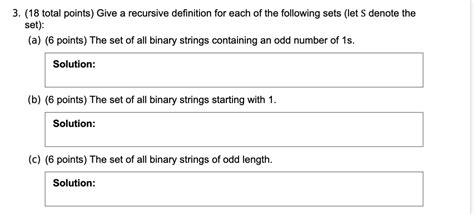solved 18 ﻿total points ﻿give a recursive definition for
