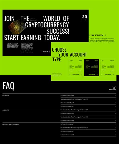 CRYPTO TRADE WEBSITE UX UI DESIGN LANDING PAGE Behance