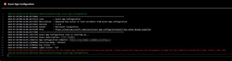 Access Denied Using Azure App Configuration Task In Devops Pipeline Stack Overflow
