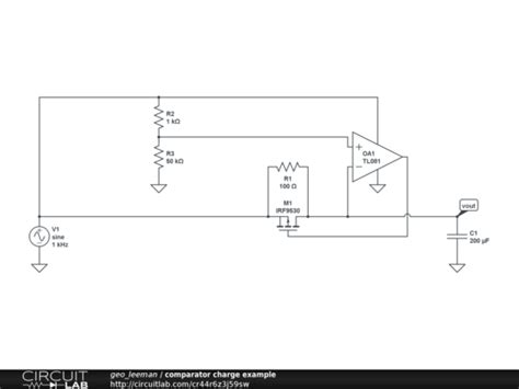 Comparator Charge Example Circuitlab