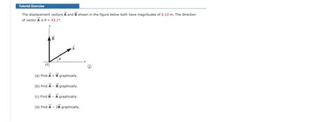 Solved Tutorial Exercise The Displacement Vectors A And B Chegg