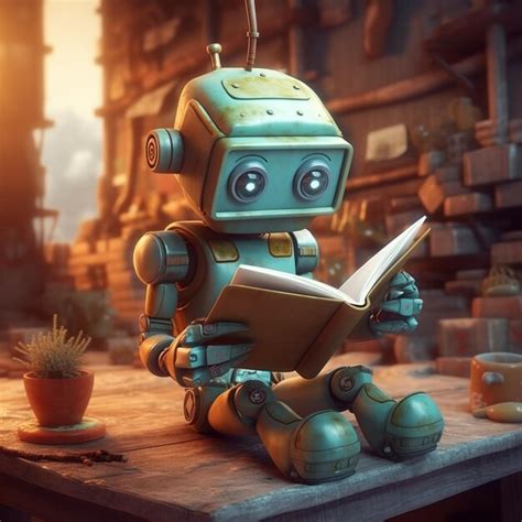 Premium Ai Image Cute Robot Ai