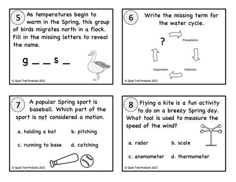 Grade 3 Springtime Science Task Cards Made By Teachers