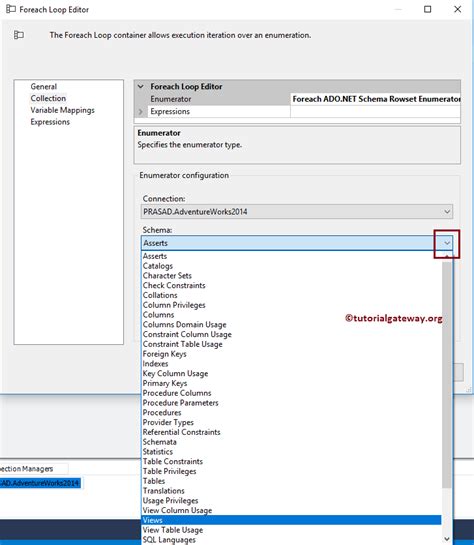 Ssis Foreach Adonet Schema Rowset Enumerator