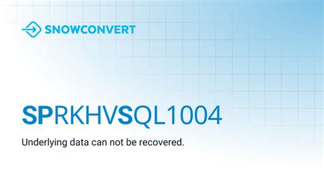 sprkhvsql1004 snowpark migration accelerator