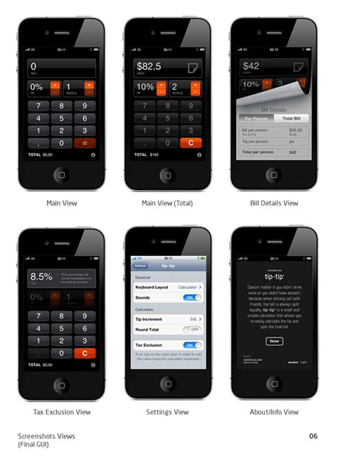 Tip Tip Tip Calculator On Behance Tip Tip Tip Calculator On Behance