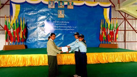 ဟုမ္မလင်း၌ အခြေခံလေကြောင်းလူငယ်သင်တန်း အမှတ်စဉ် ၁ ၂၀၂၃ သင်တန်းသားများအား ထောက်ပံ့ငွေပေးအပ်ပွဲက