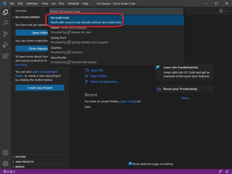 Как писать на java в visual studio code