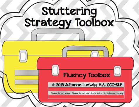 Mrs Ludwigs Speech Room Fluency Toolbox For Stuttering