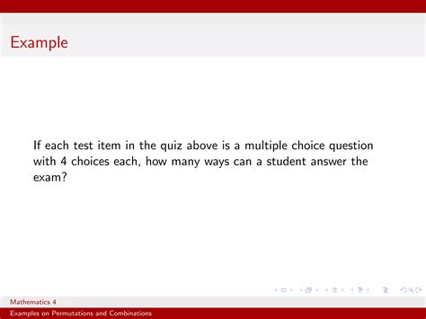 Permutations And Combinations Examples Ppt