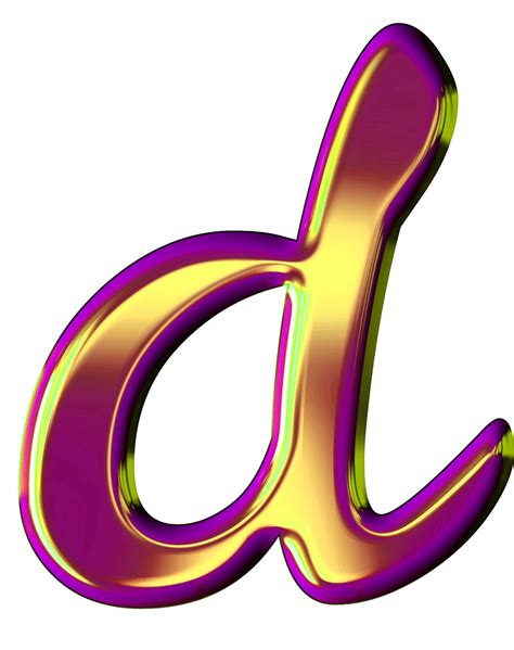 Purple Golden Alphabet Png