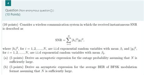 4 question non anonymous question o 10 points 10