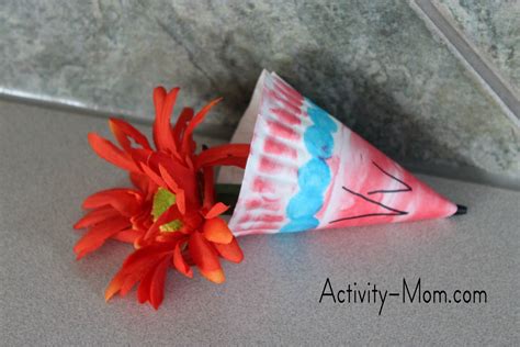 V Is For Vase Paper Plate Alphabet Craft The Activity Mom