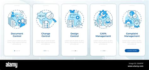 Qms Organization Blue Onboarding Mobile App Screen Stock Vector Image And Art Alamy