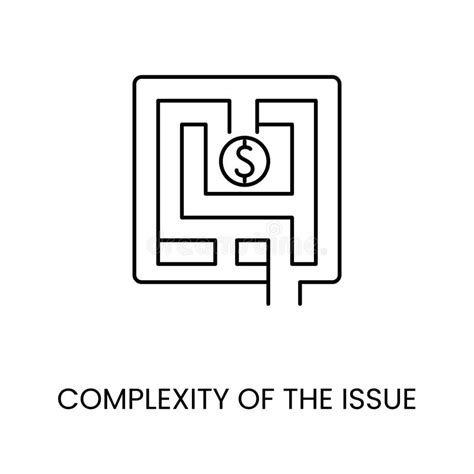 Complexity Problem Labyrinth Line Icon Vector For Diabetes Education