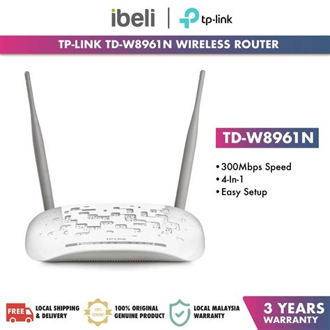 Tp Link Wi Fi Wireless N Adsl Modem Router Mbps Td W N Shopee Malaysia