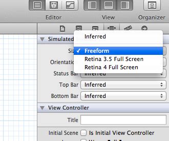 Iphone How To Change The Size Of A View Controller On The Storyboard For Editing Purpose