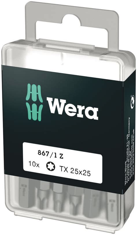 Wera 05072409001 867 1 Z Tx 25 X 25 Mm Diy Box Bits For Torx Socket Sc