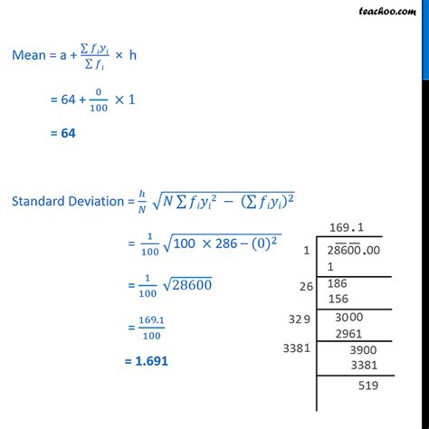 Ex 13 2 6 Find Mean Standard Deviation Using Short Cut