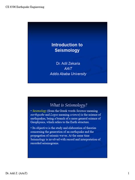 Introduction To Seismology 2020 Pdf Plate Tectonics Seismology