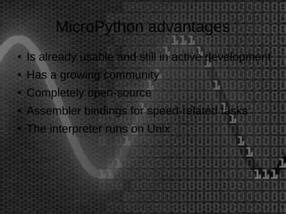MicroPython electronics prezentācija ODP