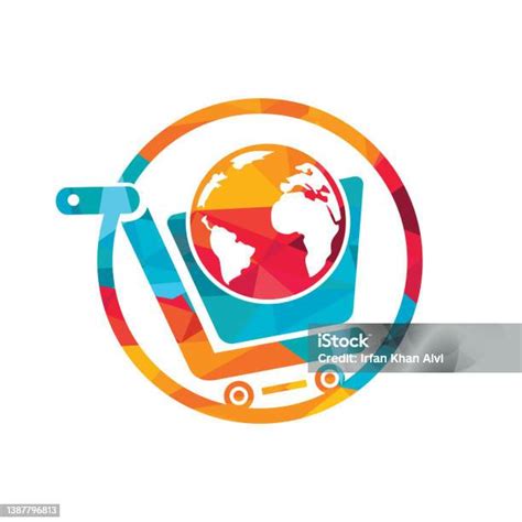 글로브 장바구니 벡터 로고 디자인 온라인 상점 로고 디자인 개념 계산대에 대한 스톡 벡터 아트 및 기타 이미지 계산대 고객 구매 Istock