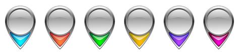 Location Pin Icons Navigation Icon Map Pointer Colored Trendy Flat Vector Colored Trendy Flat