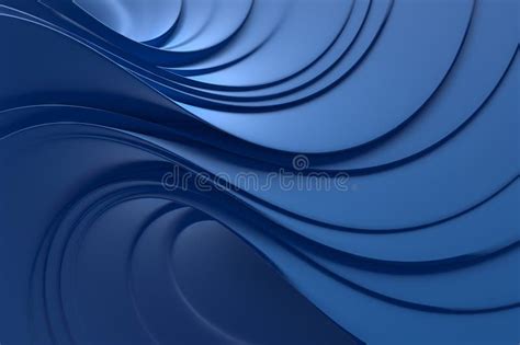 Abstract Wave Patterns In Elegant Blue Curves Stock Illustration Illustration Of Form