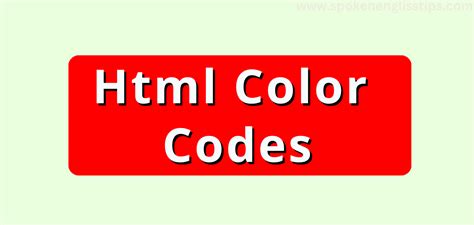 Color Name Html Color Codes June 2025