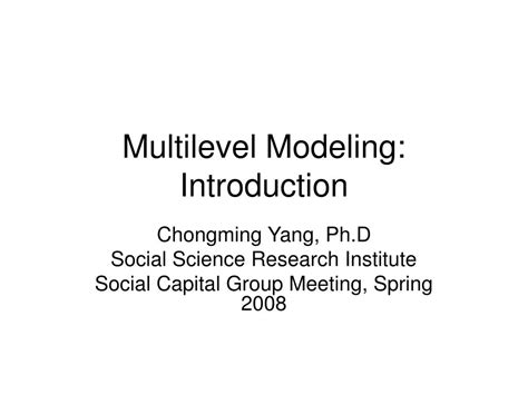 ppt multilevel modeling introduction powerpoint presentation free