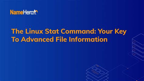 The Linux Stat Command Your Key To Advanced File Information