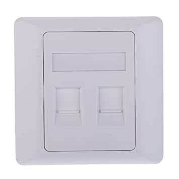 Cat Double Port Network Data Faceplate With Keystone Mtech