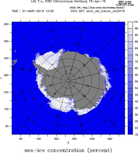 Polar Sea Ice Concentration From Asi Ssmi Icdc University Of Hamburg