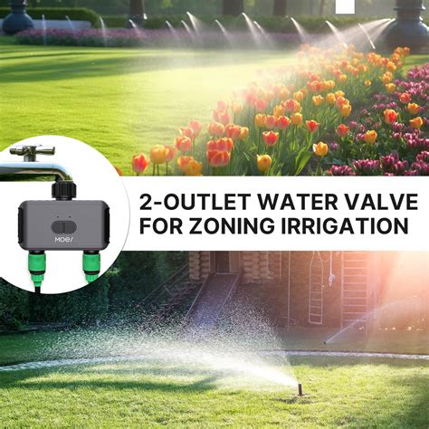 Bluetooth Timer Smart Sprinkler Water Timer With 2 Outlet Moes